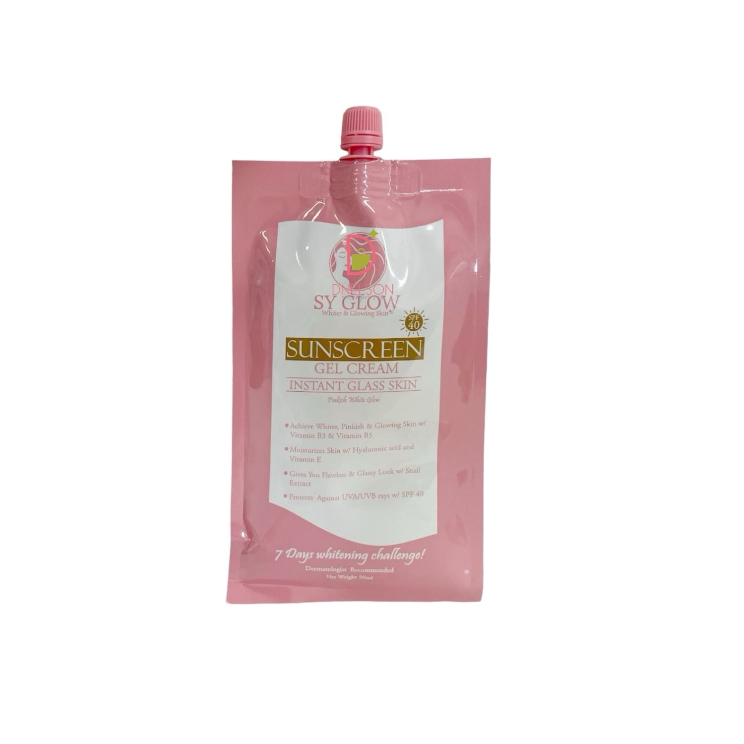 SY GLOW Sunscreen Gel Cream Instant Glass Skin SPF 40 UVA/UVB, 50ml – D Nelson Enterprises