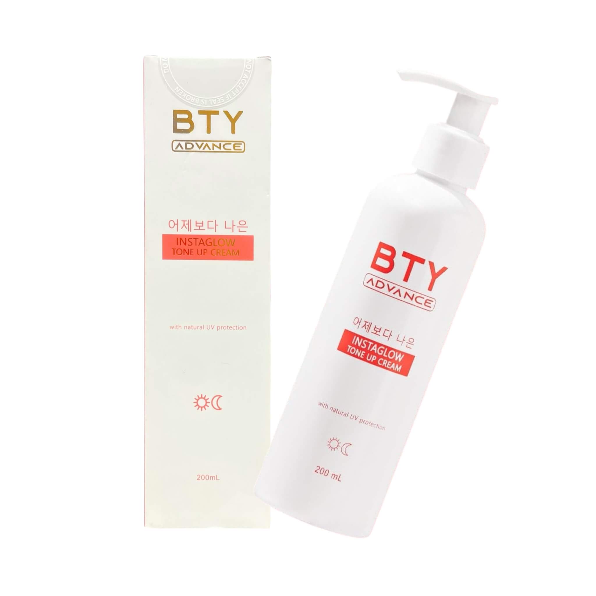 BTY Advance Instaglow Tone Up Cream 200mL – Daily Moisturizer with Nia ...