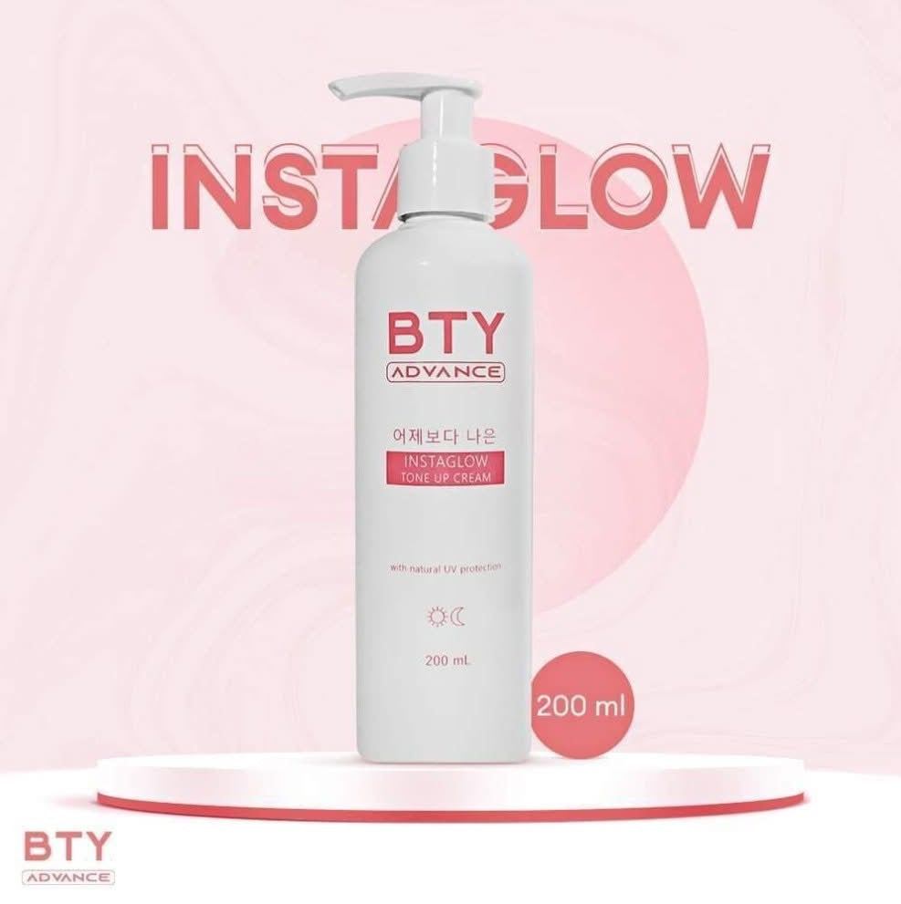 BTY Advance Instaglow Tone Up Cream 200mL – Daily Moisturizer with Nia ...