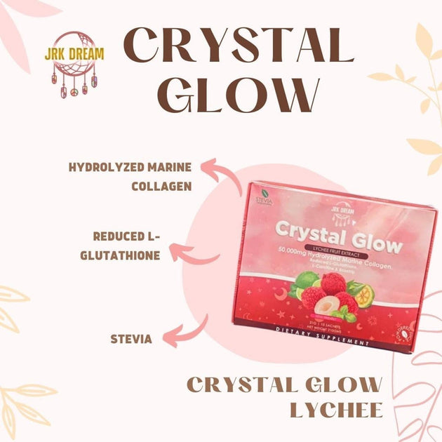 20 Sachets Crystal Glow Lychee Collagen Drink by JRK DREAM