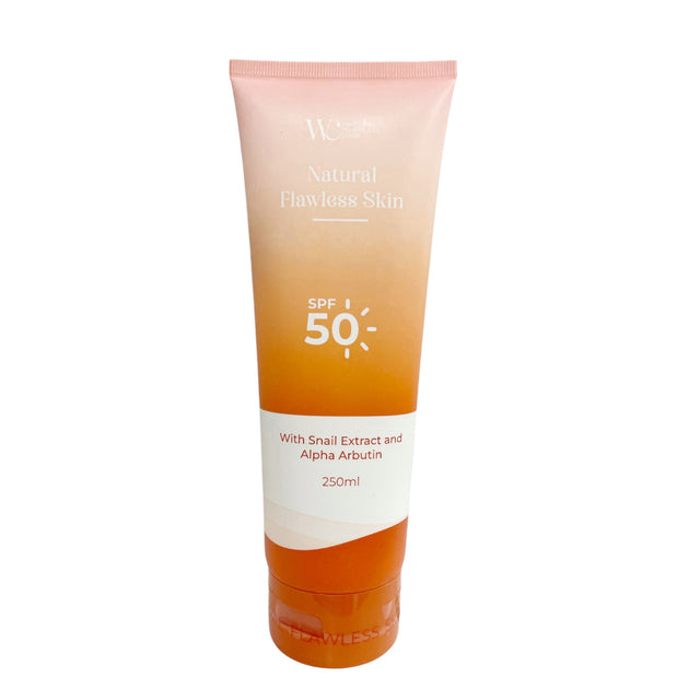 WC Natural Flawless Skin Body Whitening Lotion with SPF 50, Snail Extr