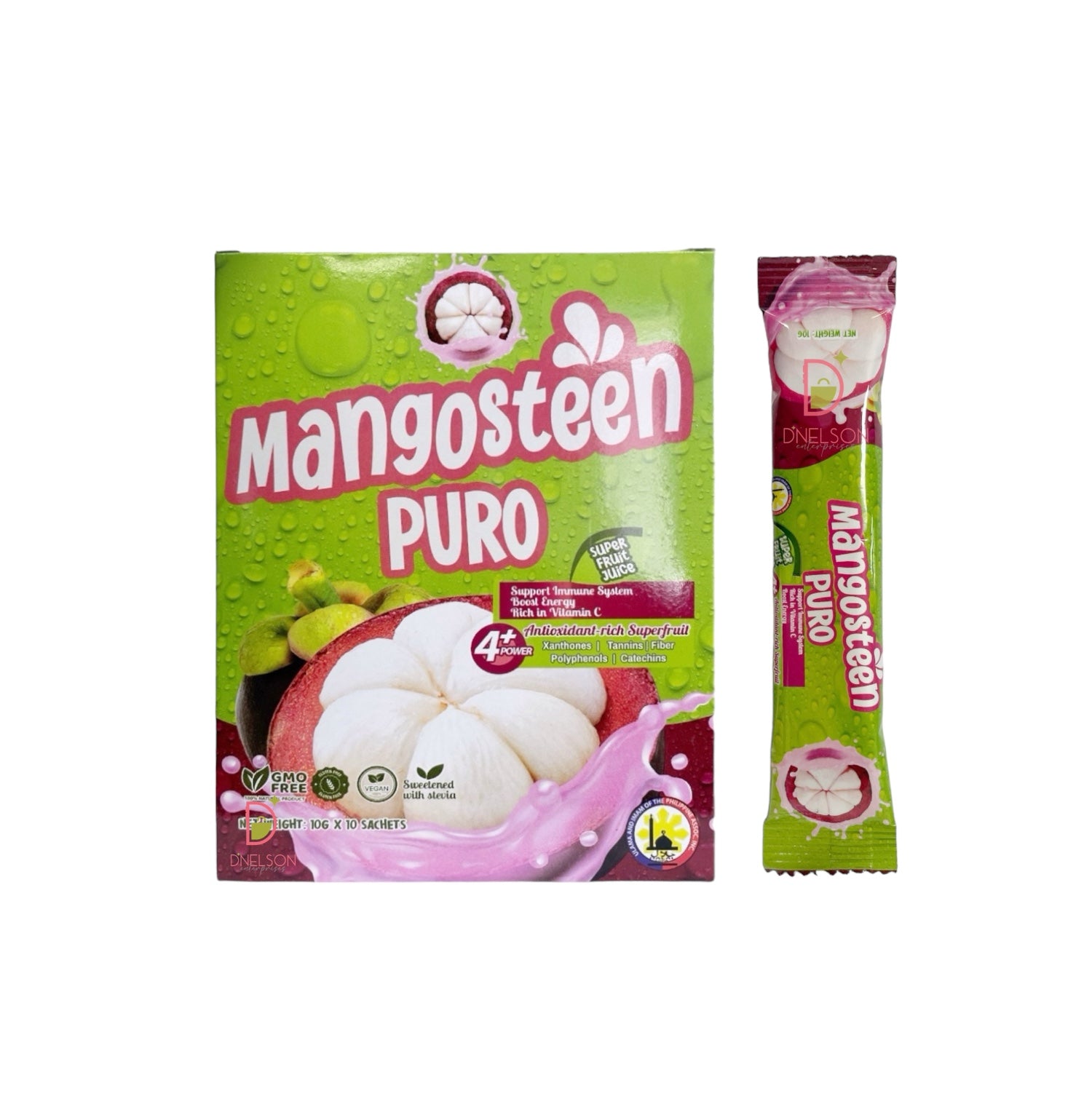 MKSMETICS Mangosteen Puro Super Fruit Juice by Madam Kilay, 10 Sachets ...