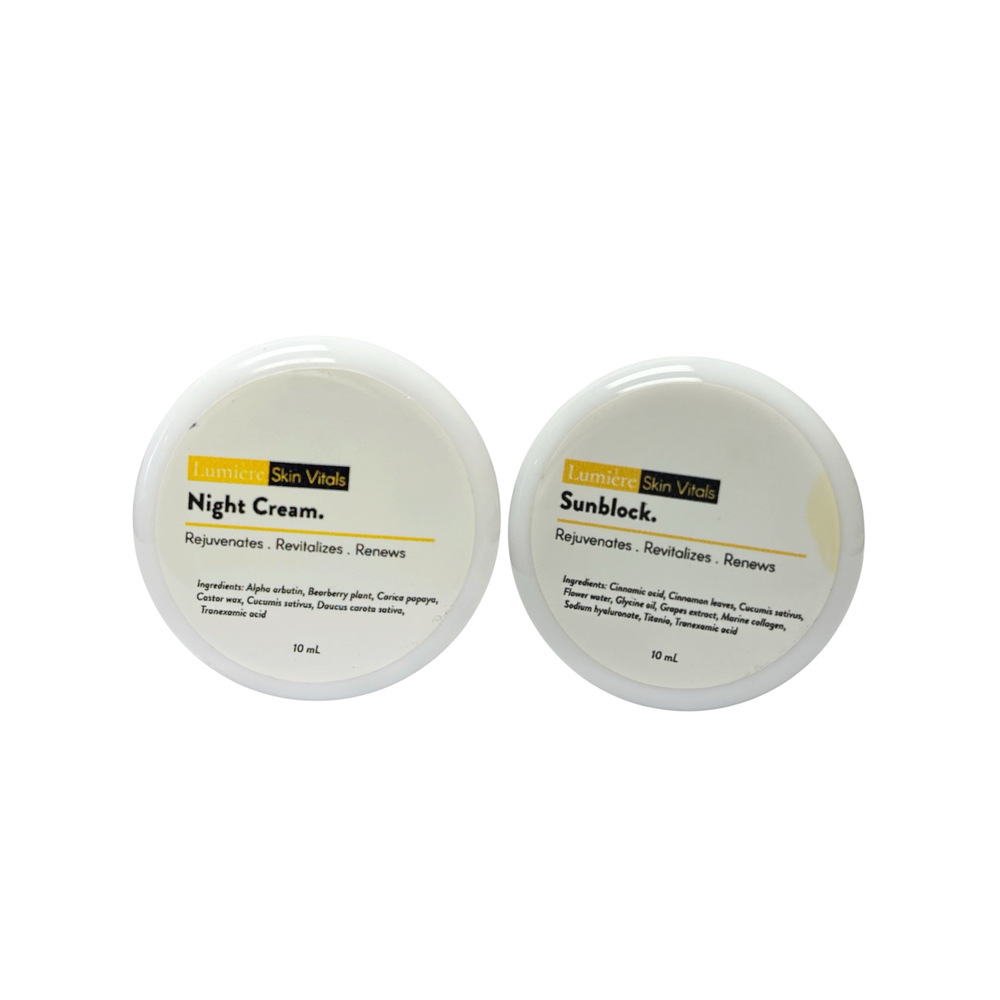Lumiere Skin Vitals Night Cream & Sunscreen – D Nelson Enterprises