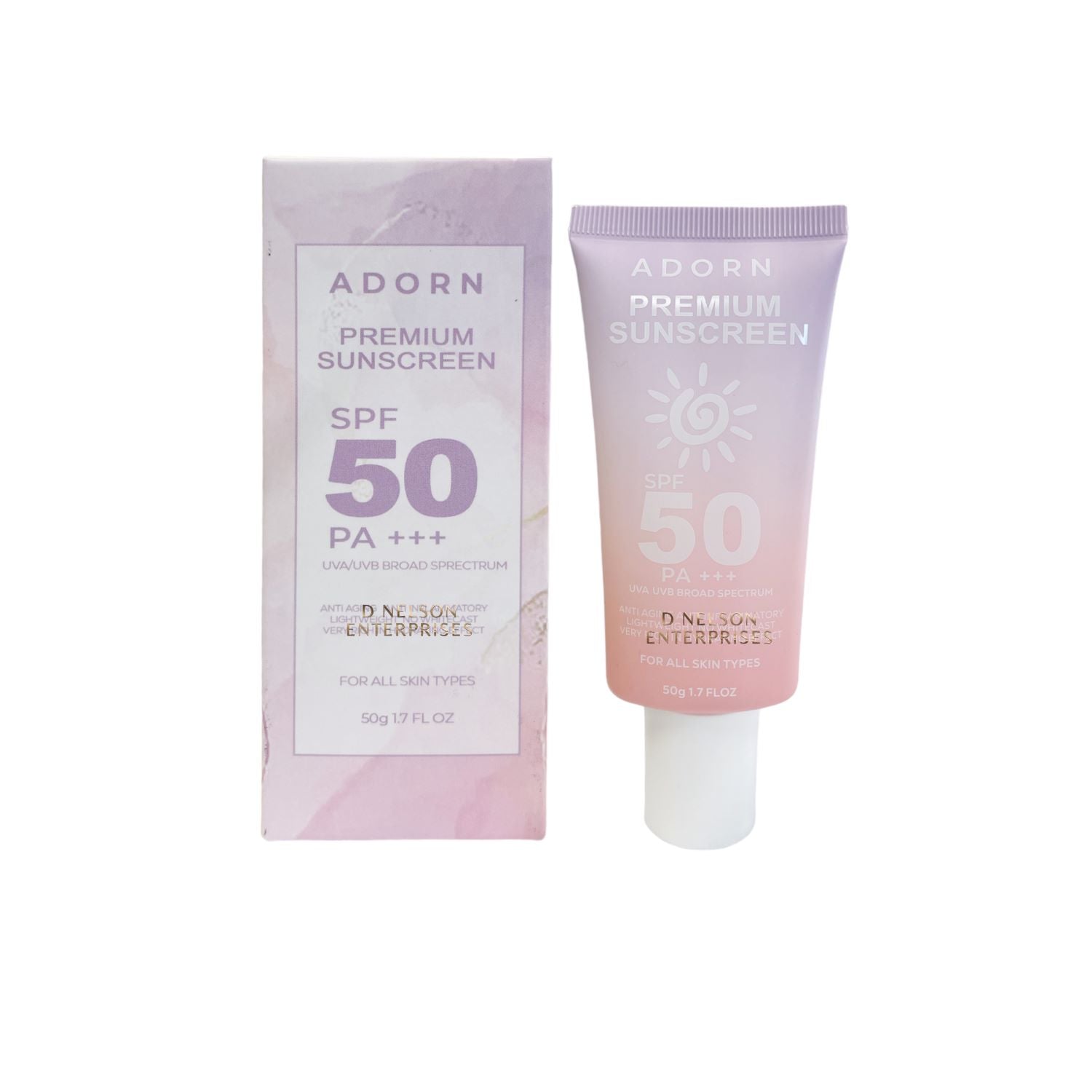 ADORN Premium Sunscreen SPF 50 UVA/UVB Broad Spectrum 50ml – D Nelson ...