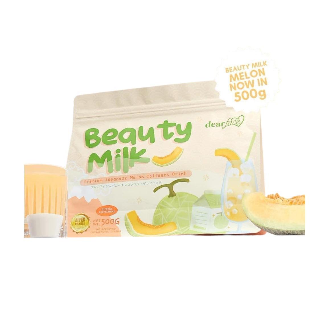 Dear Face Beauty Milk Japanese MELON Collagen Drink (500g) – D Nelson ...