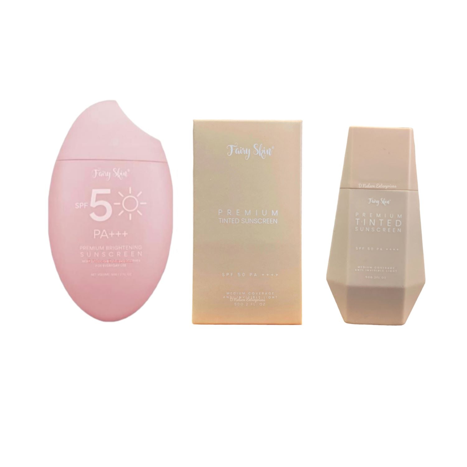 Fairy Skin Premium Brightening & Tinted Sunscreen SPF 50 PA+++, 50ml E ...