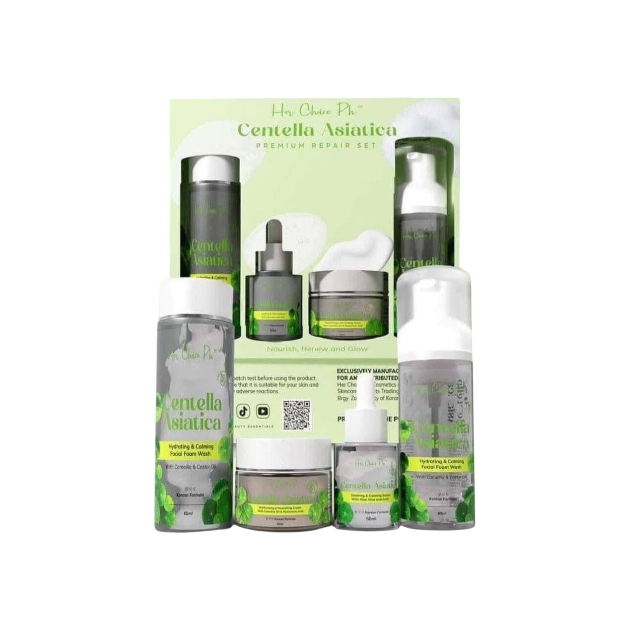 Her Choice PH Centella Asiatica Premium Repair Skincare Set – Facial F ...