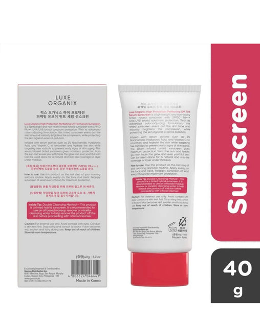 Luxe Organix Perfecting UV Tint Serum Sunscreen SPF 50 40g