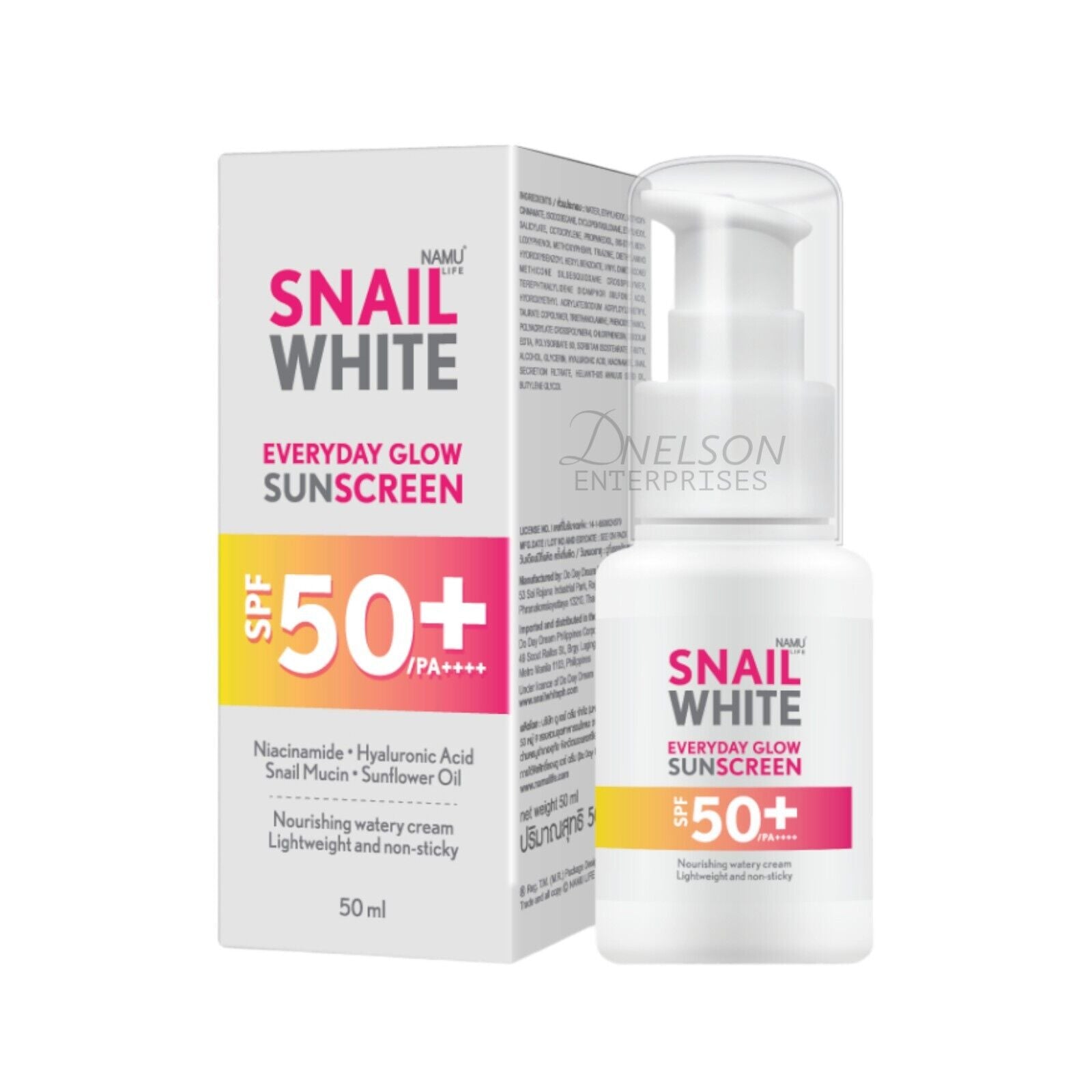 Namu Life Snail White Everyday Glow Sunscreen, 50ml – D Nelson Enterprises