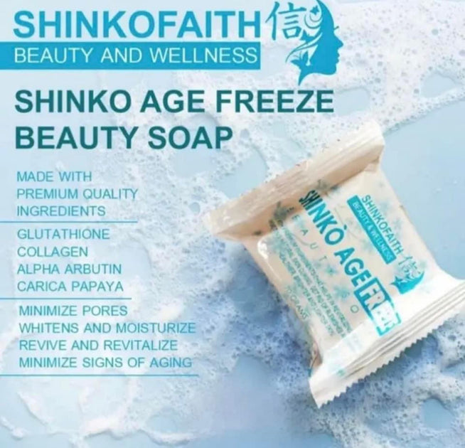 3 Bars Shinko Age Freeze Beauty Soap, 70g Each