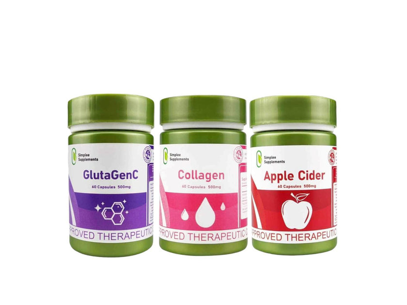 GlutaGenC Glutathione, Collagen & Apple Cider Trio by Simplee Suppleme