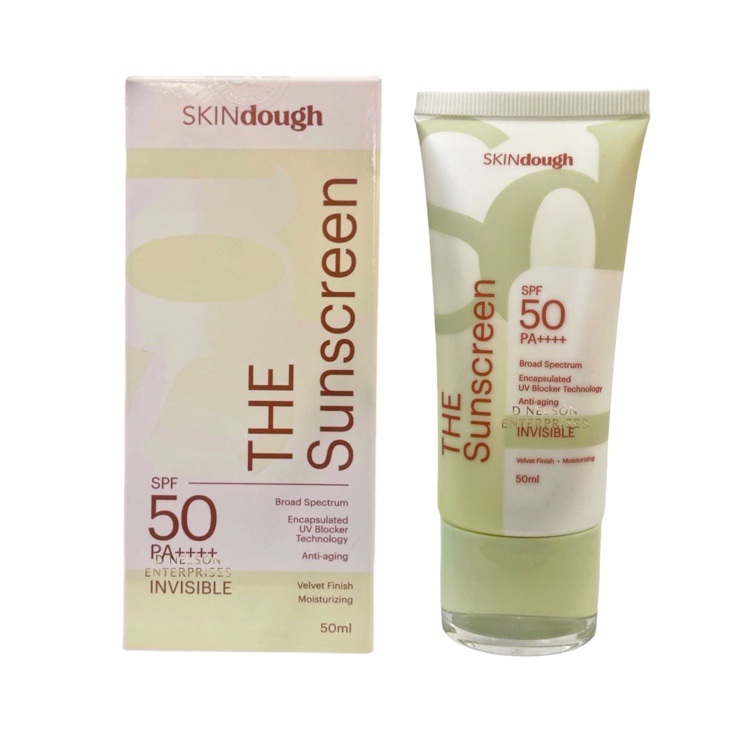 SKINdough THE Sunscreen Invisible Sunscreen SPF 50 - Velvet Finish + M ...