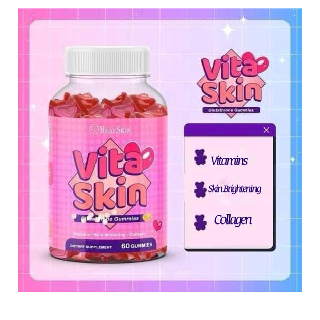 Vita Skin Glutathione Gummies by Real Skin , 60 Chewable Gummies